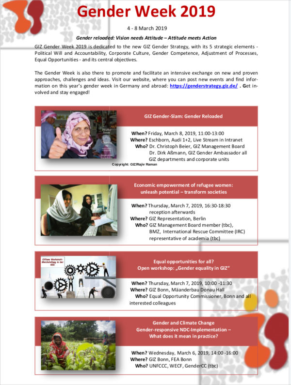 Gender Week 2019 – Events | GIZ Gender