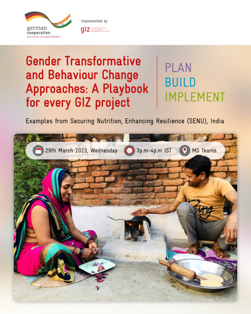 GIZ India ꟾ SENU_Gender Transformative and Behaviour change approaches ...