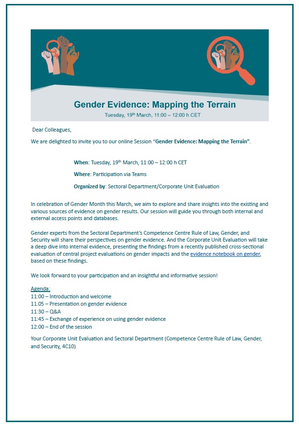 Gender Evidence: Mapping the Terrain | GIZ Gender